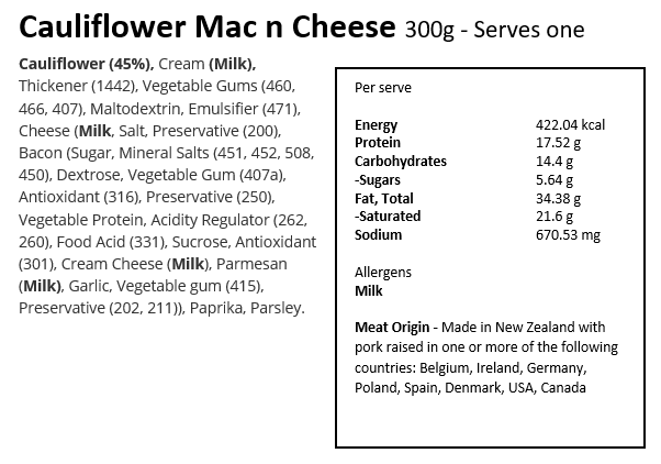 Meal Box | Keto Cauli Mac n' Cheese